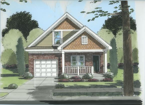 House Plan 50101 - Southern Style with 1728 Sq Ft, 3 Bed, 2 Bath