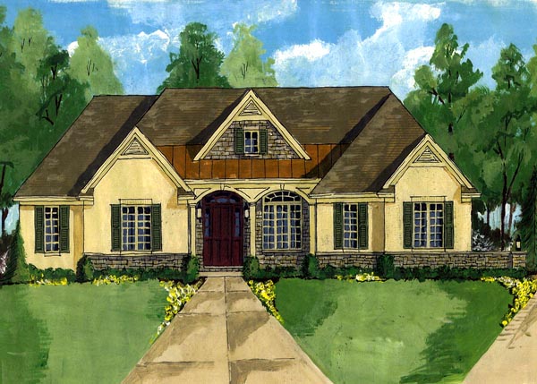 House Plan 50199 - Traditional Style with 2269 Sq Ft, 3 Bed, 2 Ba ...
