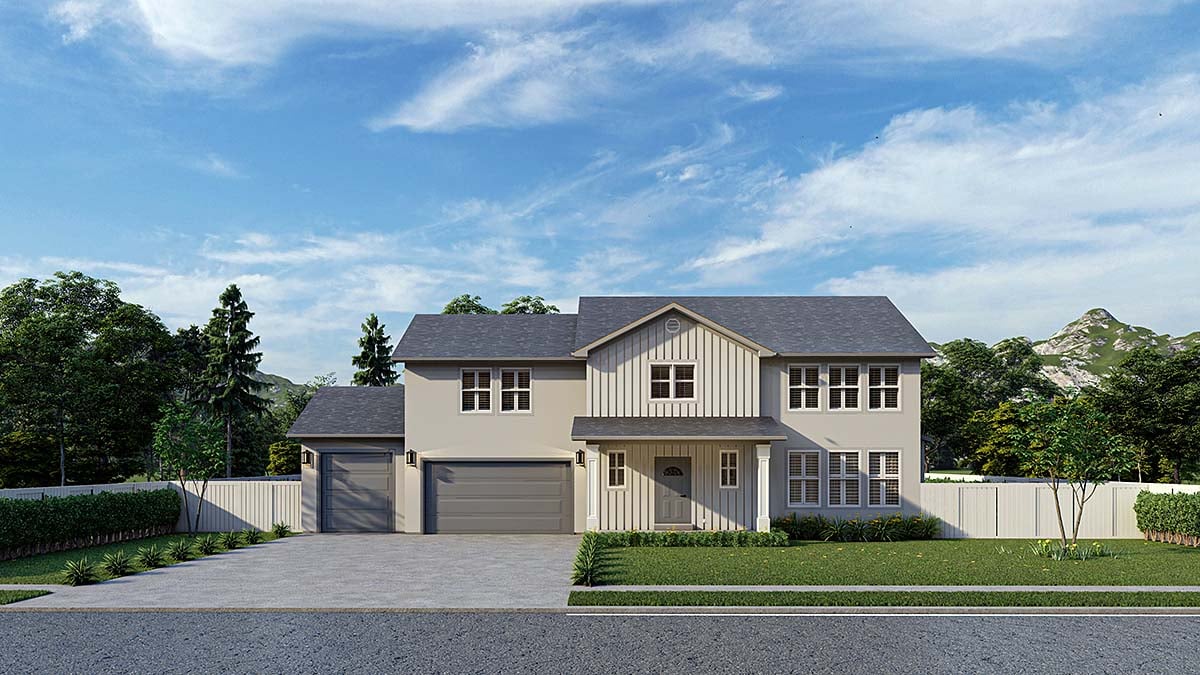 House Plan 50404 - with 4025 Sq Ft, 5 Bed, 3 Bath, 1 Half Bath ...