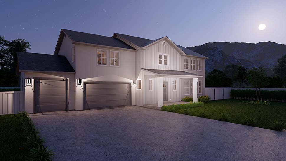 House Plan 50404 - with 4025 Sq Ft, 5 Bed, 3 Bath, 1 Half Bath ...