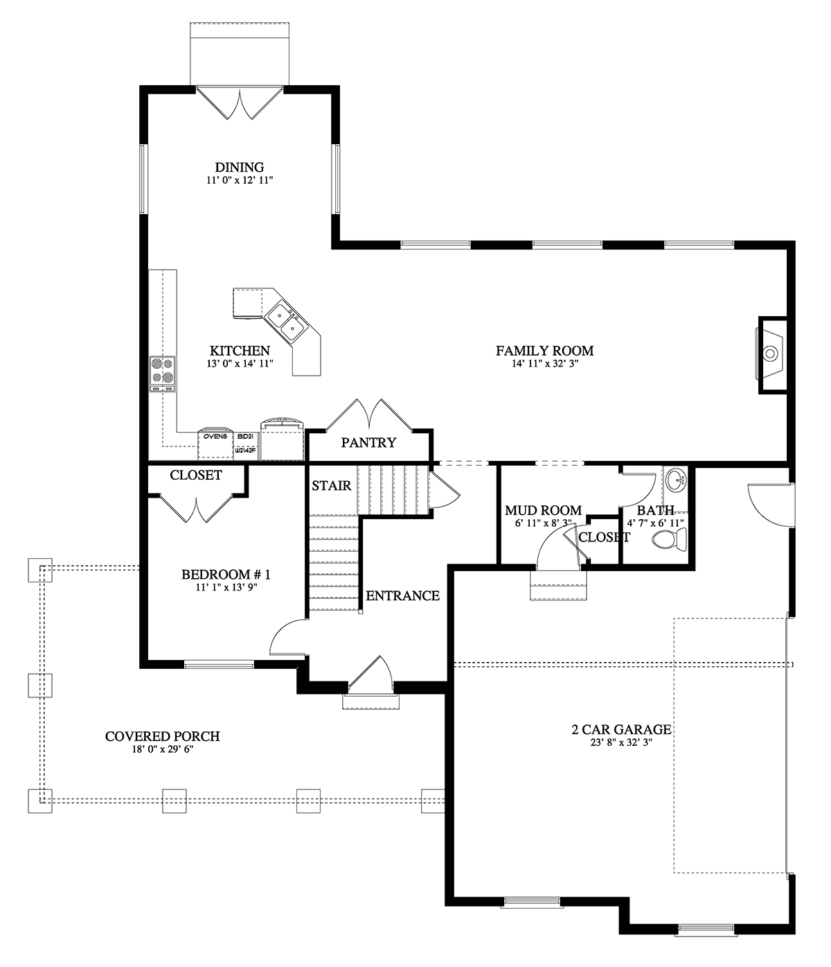 House Plan 50413 - with 4284 Sq Ft, 7 Bed, 3 Bath, 1 Half Bath ...