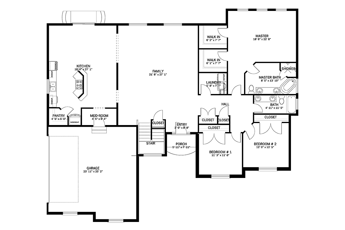 House Plan 50446 - with 4810 Sq Ft, 6 Bed, 2 Bath, 1 Half Bath ...