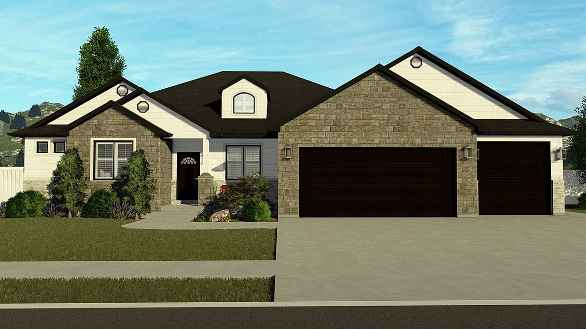 House Plan 50451 - with 4156 Sq Ft, 5 Bed, 3 Bath, 1 Half Bath ...