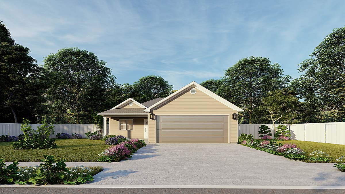 House Plan 50562 - Traditional Style with 1552 Sq Ft, 3 Bed, 2 Ba | COOLhouseplans.com