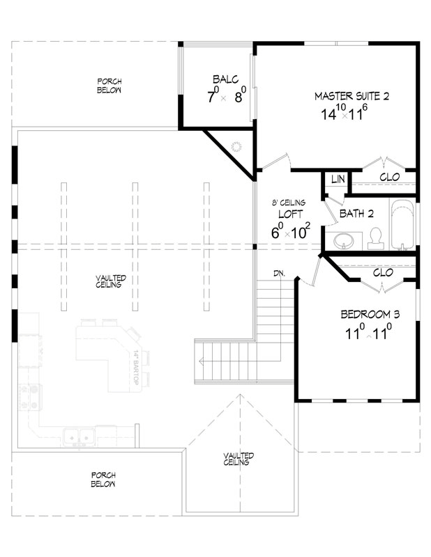 House Plan 51412 - Southern Style with 1814 Sq Ft, 3 Bed, 2 Bath ...