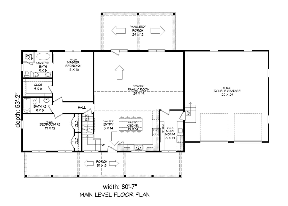House Plan 51600 - Southern Style with 2347 Sq Ft, 2 Bed, 2 Bath ...