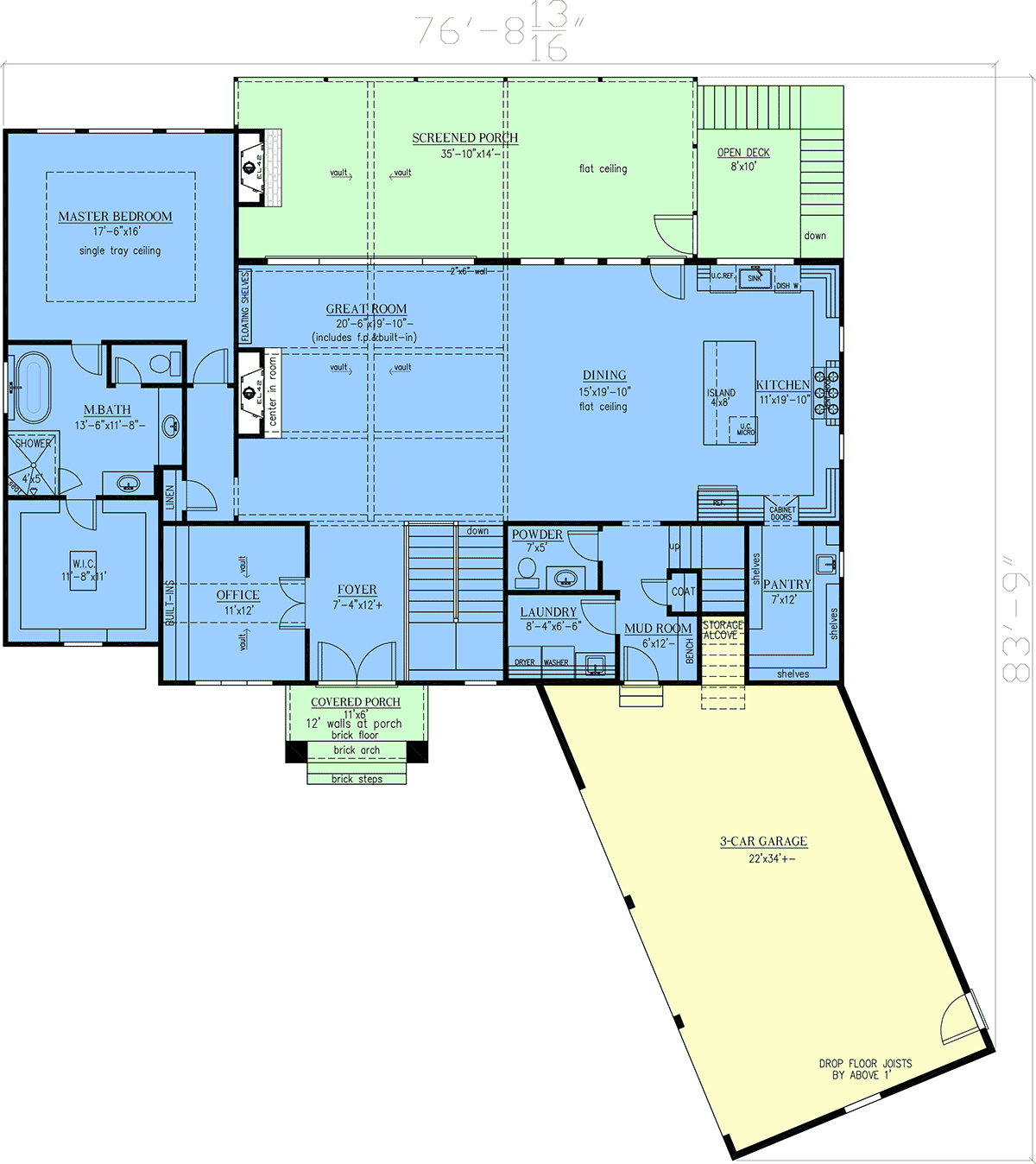 House Plan 52049 - Farmhouse Style with 4267 Sq Ft, 4 Bed, 4 Bath ...