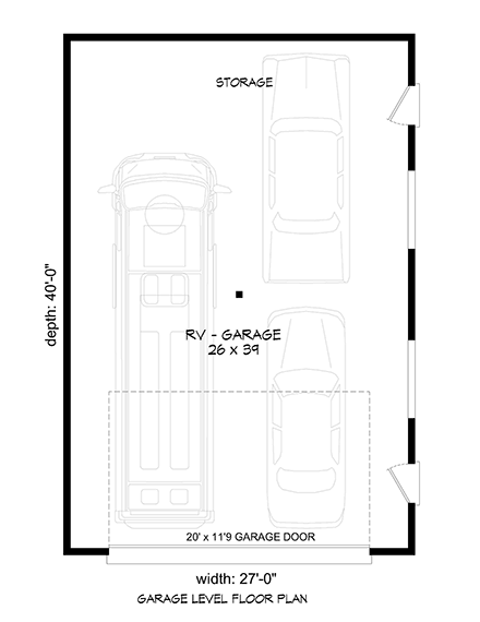 Garage Plan 52151 - 3 Car Garage Traditional Style