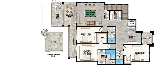 House Plan 52941 - Florida Style with 4532 Sq Ft, 4 Bed, 5 Bath ...