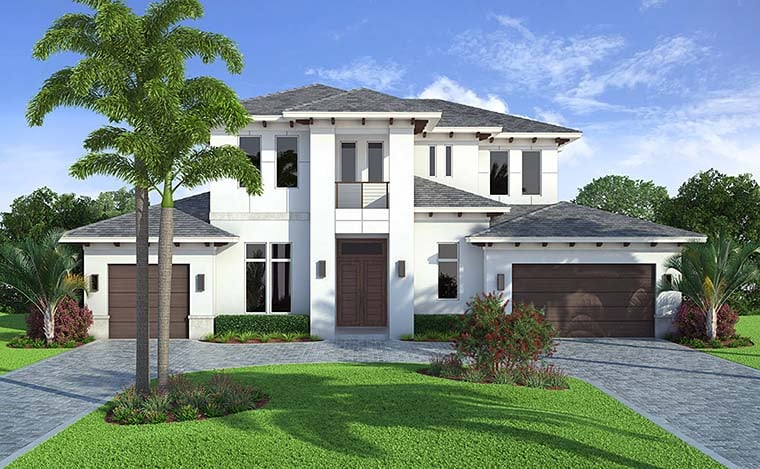House Plan 52941 - Florida Style with 4532 Sq Ft, 4 Bed, 5 Bath ...