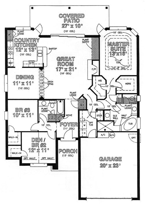 House Plan 53292 - with 1920 Sq Ft, 3 Bed, 2 Bath | COOLhouseplans.com