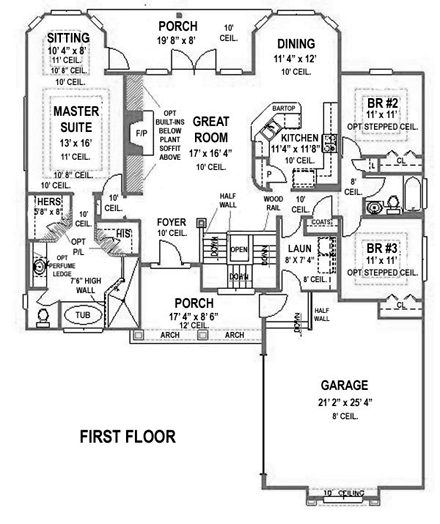 House Plan 53549 - with 3256 Sq Ft, 5 Bed, 3 Bath | COOLhouseplans.com