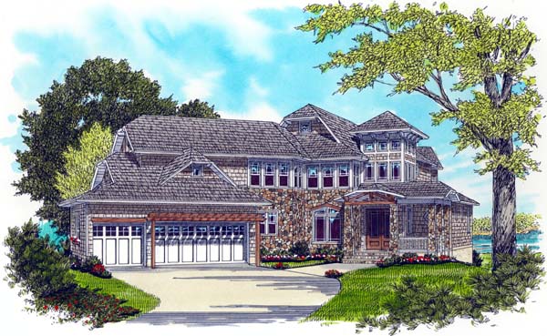 House Plan 53729 - Craftsman Style with 4065 Sq Ft, 5 Bed, 4 Bath ...