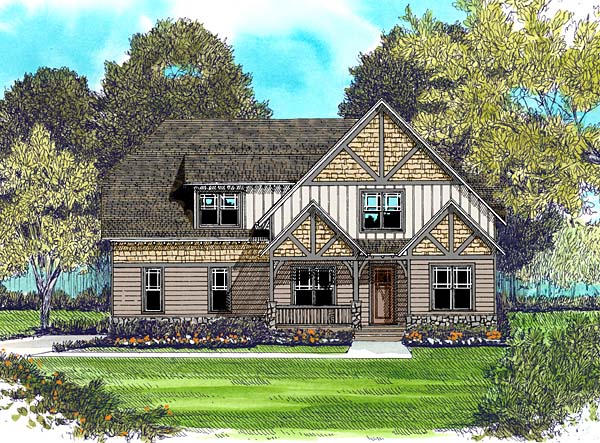 House Plan 53809 - Craftsman Style with 3134 Sq Ft, 4 Bed, 3 Bath ...