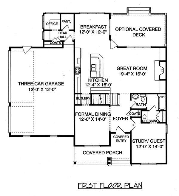House Plan 53814 - Craftsman Style with 2877 Sq Ft, 4 Bed, 3 Bath ...