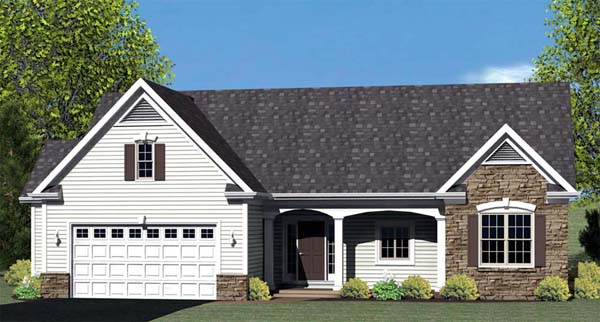 House Plan 54060 - Ranch Style with 1591 Sq Ft, 3 Bed, 2 Bath