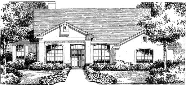 House Plan 54825 - Mediterranean Style with 2183 Sq Ft, 3 Bed, 2 ...