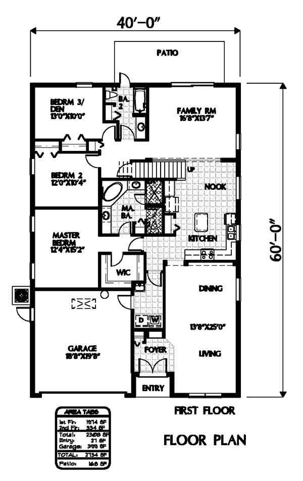 House Plan 54894 - Florida Style with 2308 Sq Ft, 4 Bed, 3 Bath ...