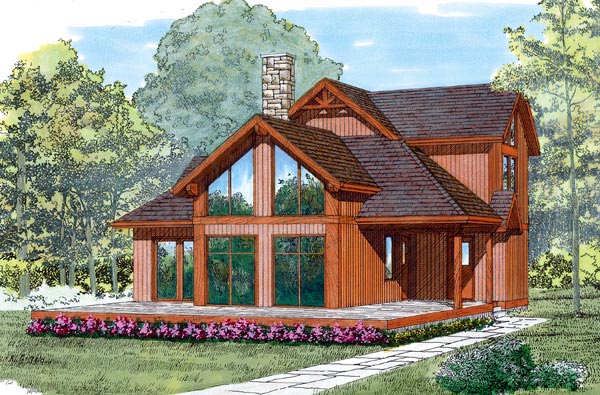 House Plan 55238 - Contemporary Style with 1783 Sq Ft, 3 Bed, 2 B ...
