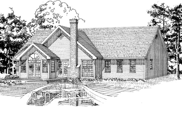House Plan 55281 - One-Story Style with 1760 Sq Ft, 3 Bed, 2 Bath ...