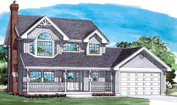 House Plan 55288 - Traditional Style with 1880 Sq Ft, 3 Bed, 2 Ba ...