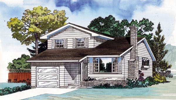 House Plan 55385 - Traditional Style with 1581 Sq Ft, 3 Bed, 2 Ba ...