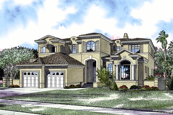 House Plan 55768 - with 5076 Sq Ft, 5 Bed, 6 Bath, 1 Half Bath ...