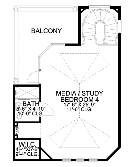 House Plan 55841 - Mediterranean Style with 3983 Sq Ft, 3 Bed, 4 ...