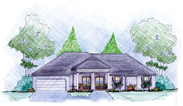 House Plan 56078 - Traditional Style with 1862 Sq Ft, 3 Bed, 2 Ba ...