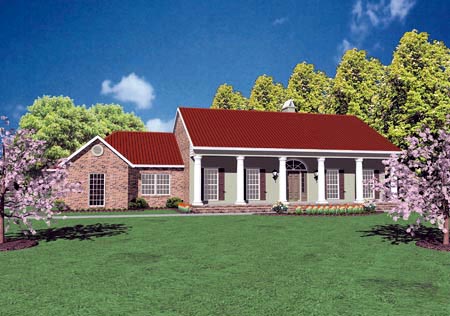 House Plan 56193 - One-Story Style with 2073 Sq Ft, 3 Bed, 3 Bath ...