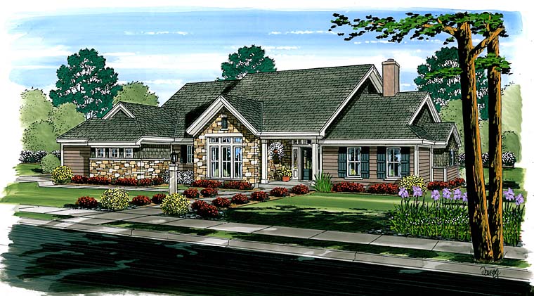 House Plan 56536 - Traditional Style with 2540 Sq Ft, 3 Bed, 2 Ba ...
