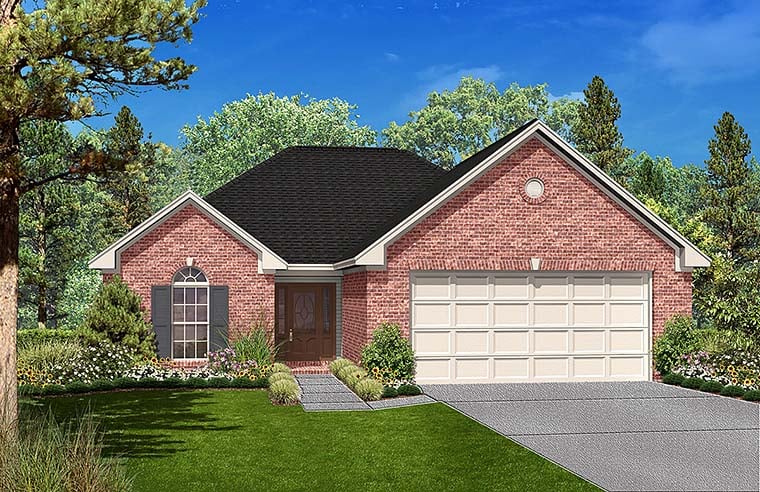 House Plan 56979 - Traditional Style with 1700 Sq Ft, 3 Bed, 2 Ba ...