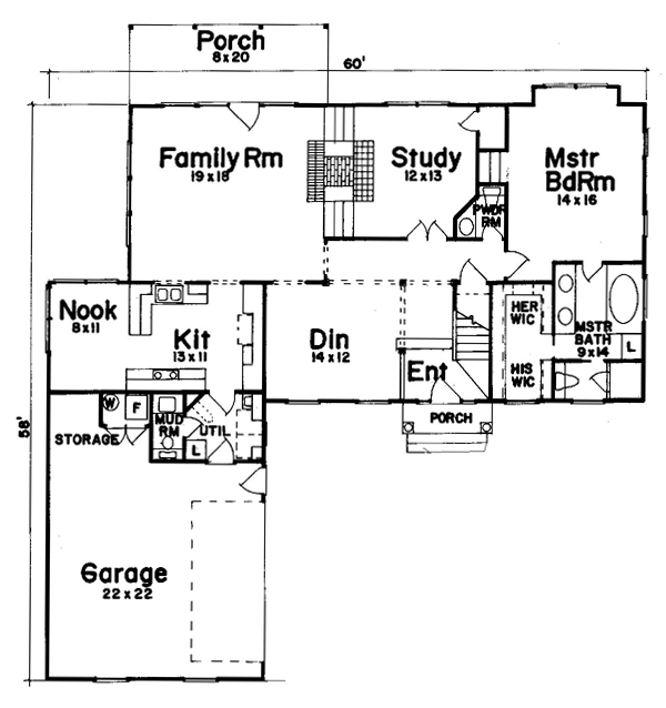 House Plan 57126 - Colonial Style with 2703 Sq Ft, 4 Bed, 4 Bath ...