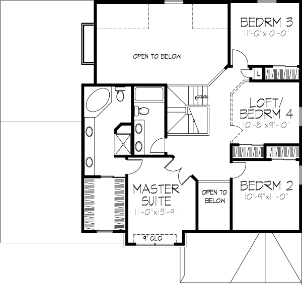 House Plan 57512 - European Style with 2146 Sq Ft, 3 Bed, 2 Bath,