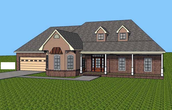 House Plan 57700 - Southern Style with 1700 Sq Ft, 3 Bed, 2 Bath ...