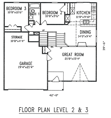 House Plan 58440 - with 1592 Sq Ft, 3 Bed, 2 Bath | COOLhouseplans.com