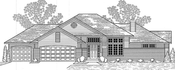 House Plan 59653 - Traditional Style with 1675 Sq Ft, 3 Bed, 1 Ba ...