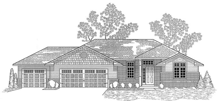 House Plan 59671 - Traditional Style with 1700 Sq Ft, 3 Bed, 1 Ba ...