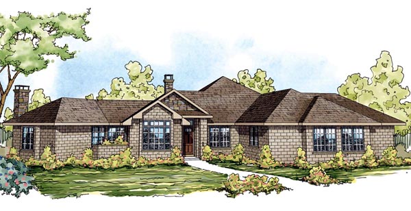 House Plan 59748 - Ranch Style with 3957 Sq Ft, 3 Bed, 2 Bath, 1 ...