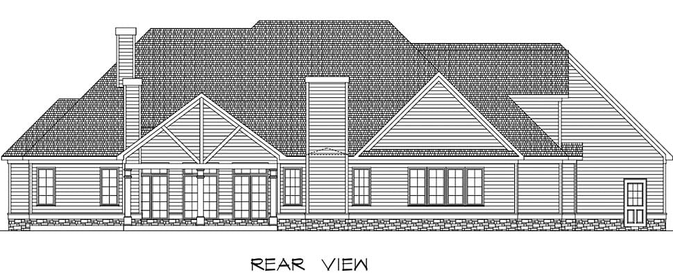 House Plan 60062 - Traditional Style with 3736 Sq Ft, 4 Bed, 3 Ba ...