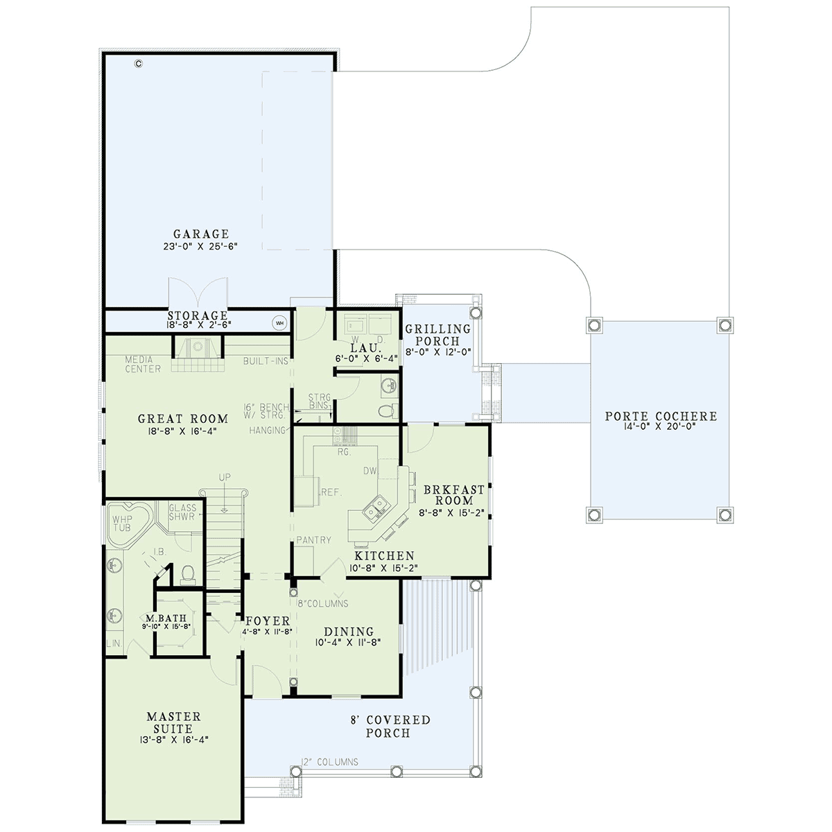 House Plan 61316 - Colonial Style with 2260 Sq Ft, 4 Bed, 2 Bath ...