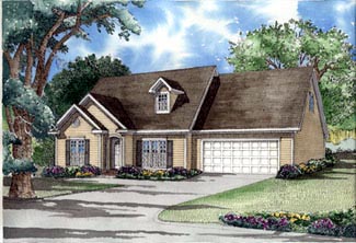 House Plan 61358 - Traditional Style with 1697 Sq Ft, 3 Bed, 2 Ba ...