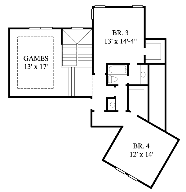 House Plan 61647 - Traditional Style with 3845 Sq Ft, 4 Bed, 3 Ba ...