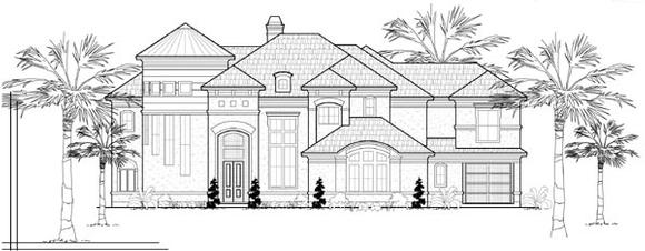House Plan 61855 - Mediterranean Style with 5564 Sq Ft, 5 Bed, 5 ...