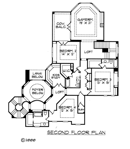 House Plan 61898 - Mediterranean Style with 5781 Sq Ft, 5 Bed, 5 ...
