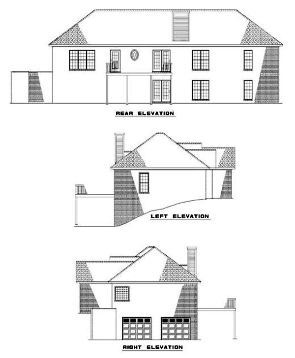 House Plan 62011 - Traditional Style with 3052 Sq Ft, 2 Bed, 3 Ba ...