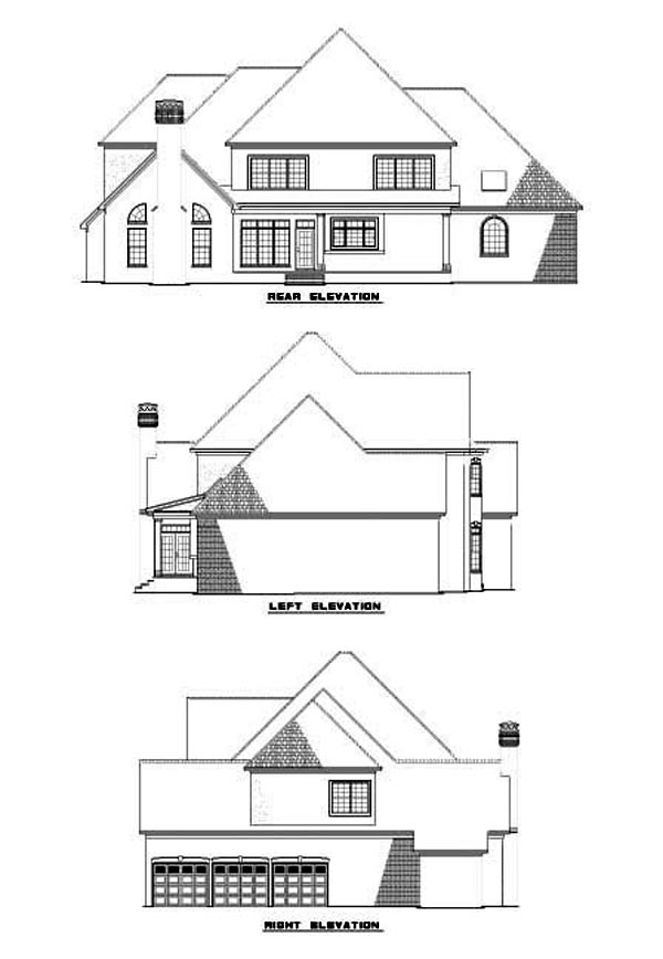 House Plan 62082 - Traditional Style with 4461 Sq Ft, 5 Bed, 3 Ba