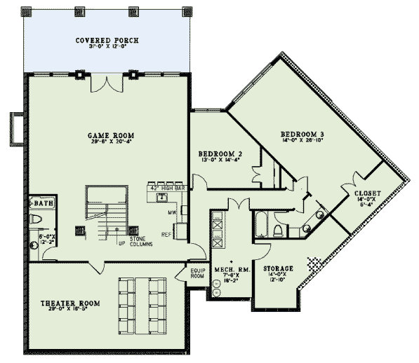 House Plan 62174 - with 6636 Sq Ft, 3 Bed, 4 Bath | COOLhouseplans.com