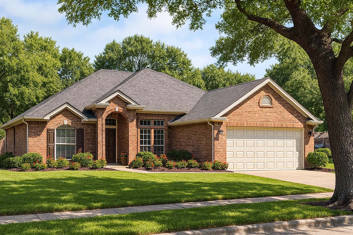 House Plan 62219 - Traditional Style with 1636 Sq Ft, 3 Bed, 2 Ba ...