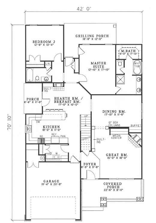 House Plan 62265 - Tudor Style with 2288 Sq Ft, 3 Bed, 3 Bath ...